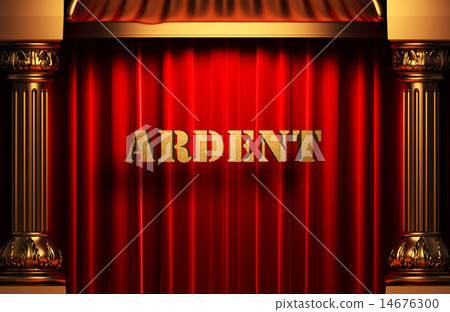 ardent golden word on red curtain - Stock Illustration [14676300] - PIXTA