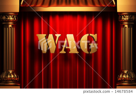 wag golden word on red curtain - Stock Illustration [14678584] - PIXTA