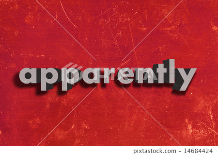 apparently word on red wall - Stock Illustration [14684424] - PIXTA
