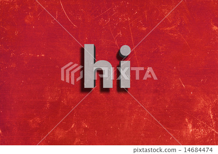 hi word on red wall - Stock Illustration [14684474] - PIXTA