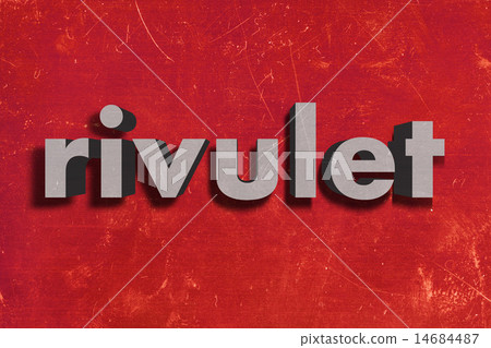 rivulet word on red wall - Stock Illustration [14684487] - PIXTA