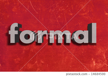 formal word on red wall - Stock Illustration [14684500] - PIXTA