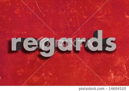 regards word on red wall - Stock Illustration [14684520] - PIXTA
