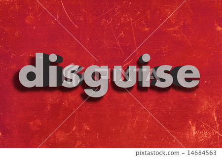disguise word on red wall - Stock Illustration [14684563] - PIXTA