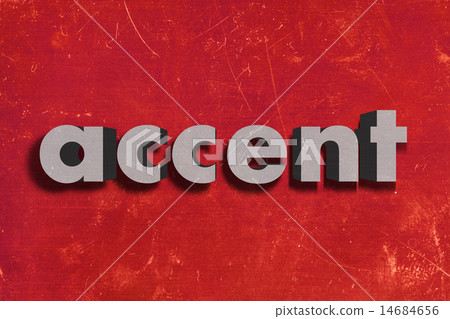 accent word on red wall - Stock Illustration [14684656] - PIXTA