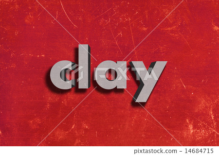 clay word on red wall - Stock Illustration [14684715] - PIXTA