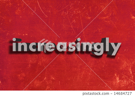 increasingly word on red wall - Stock Illustration [14684727] - PIXTA