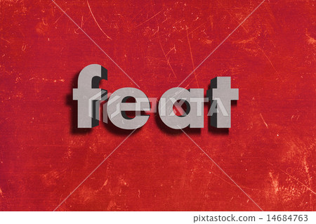 feat word on red wall - Stock Illustration [14684763] - PIXTA