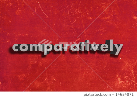 comparatively word on red wall - Stock Illustration [14684871] - PIXTA