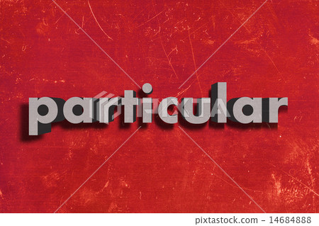 particular word on red wall - Stock Illustration [14684888] - PIXTA