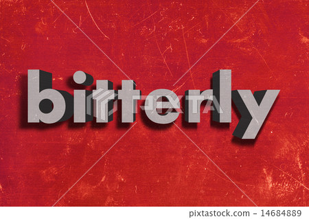 bitterly word on red wall - Stock Illustration [14684889] - PIXTA