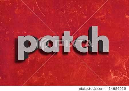 patch word on red wall - Stock Illustration [14684916] - PIXTA