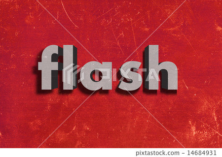flash word on red wall - Stock Illustration [14684931] - PIXTA