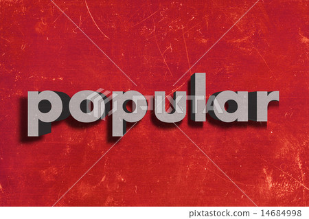 popular word on red wall - Stock Illustration [14684998] - PIXTA