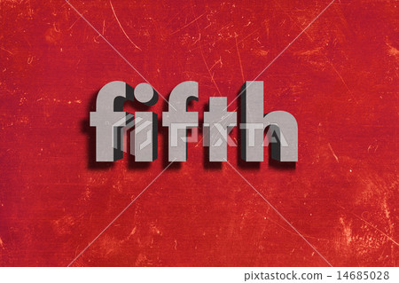 fifth word on red wall - Stock Illustration [14685028] - PIXTA