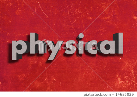 physical word on red wall - Stock Illustration [14685029] - PIXTA
