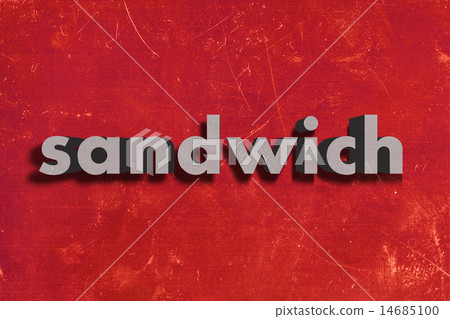 sandwich word on red wall - Stock Illustration [14685100] - PIXTA