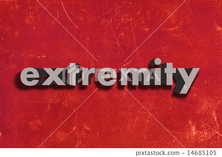 extremity word on red wall - Stock Illustration [14685105] - PIXTA