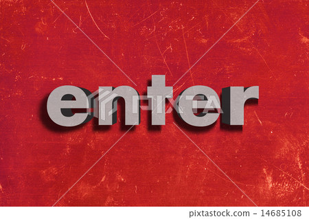 enter word on red wall - Stock Illustration [14685108] - PIXTA