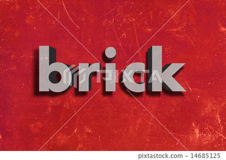 brick word on red wall - Stock Illustration [14685125] - PIXTA