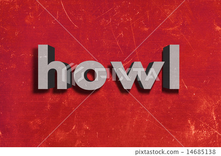 howl word on red wall - Stock Illustration [14685138] - PIXTA
