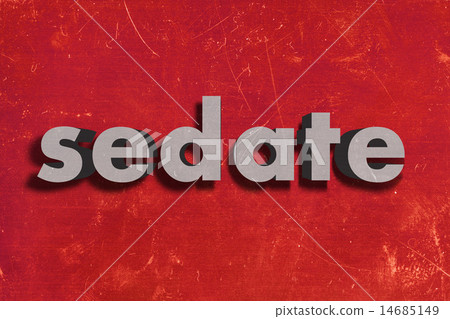 sedate word on red wall - Stock Illustration [14685149] - PIXTA