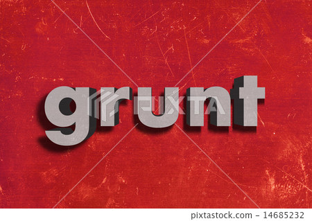 grunt word on red wall - Stock Illustration [14685232] - PIXTA