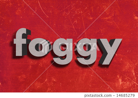 foggy word on red wall - Stock Illustration [14685279] - PIXTA