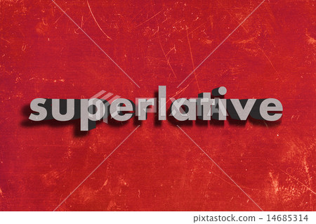 superlative word on red wall - Stock Illustration [14685314] - PIXTA