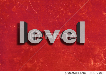 level word on red wall - Stock Illustration [14685380] - PIXTA