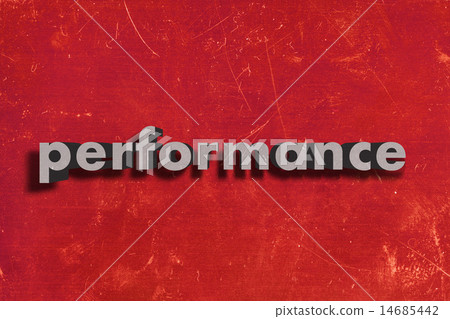 performance word on red wall - Stock Illustration [14685442] - PIXTA