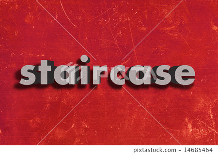 staircase word on red wall - Stock Illustration [14685464] - PIXTA