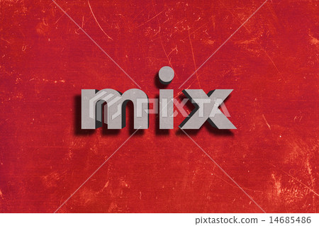 mix word on red wall - Stock Illustration [14685486] - PIXTA
