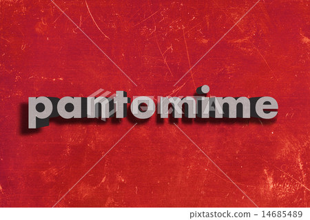 pantomime word on red wall - Stock Illustration [14685489] - PIXTA