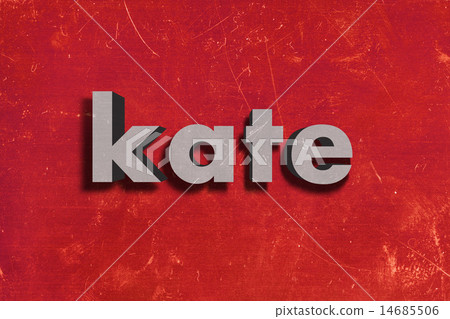 kate word on red wall - Stock Illustration [14685506] - PIXTA