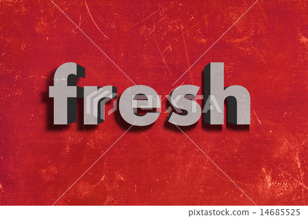 fresh word on red wall - Stock Illustration [14685525] - PIXTA