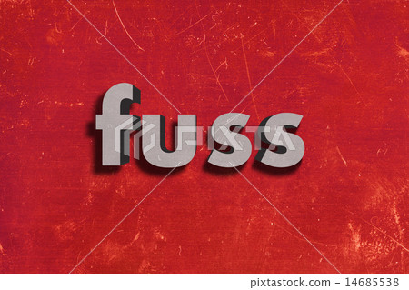 fuss word on red wall - Stock Illustration [14685538] - PIXTA