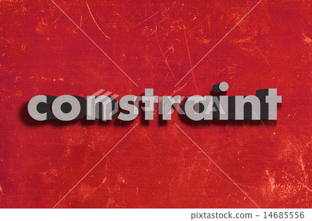 constraint word on red wall - Stock Illustration [14685556] - PIXTA
