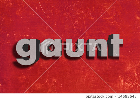 gaunt word on red wall - Stock Illustration [14685645] - PIXTA