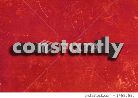 constantly word on red wall - Stock Illustration [14685683] - PIXTA