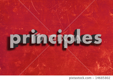 principles word on red wall - Stock Illustration [14685802] - PIXTA