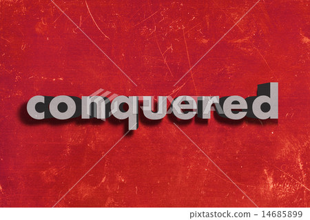 conquered word on red wall - Stock Illustration [14685899] - PIXTA