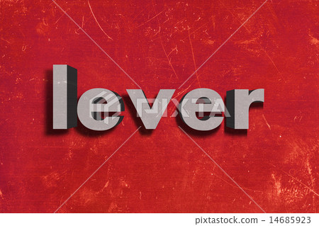 lever word on red wall - Stock Illustration [14685923] - PIXTA