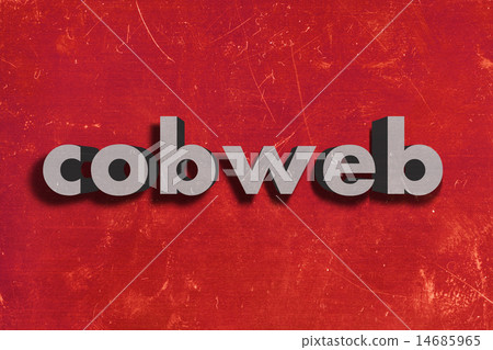 cobweb word on red wall - Stock Illustration [14685965] - PIXTA