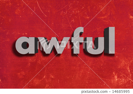 awful word on red wall - Stock Illustration [14685995] - PIXTA