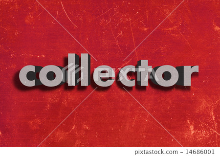 collector word on red wall - Stock Illustration [14686001] - PIXTA