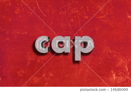cap word on red wall - Stock Illustration [14686009] - PIXTA