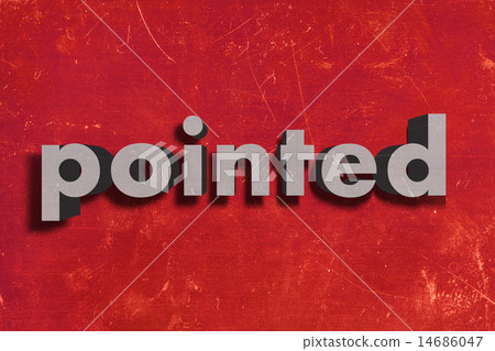 pointed word on red wall - Stock Illustration [14686047] - PIXTA