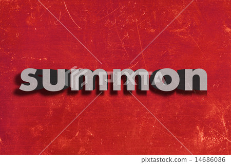summon word on red wall - Stock Illustration [14686086] - PIXTA