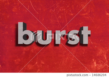 burst word on red wall - Stock Illustration [14686204] - PIXTA